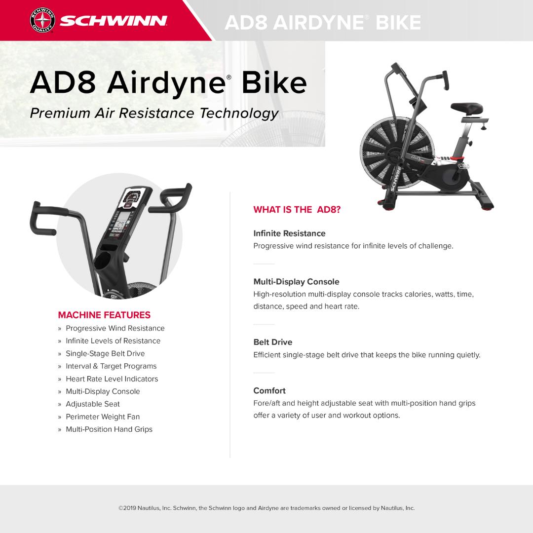 Schwinn Airdyne Bike AD8 - Johnson Fitness Indonesia